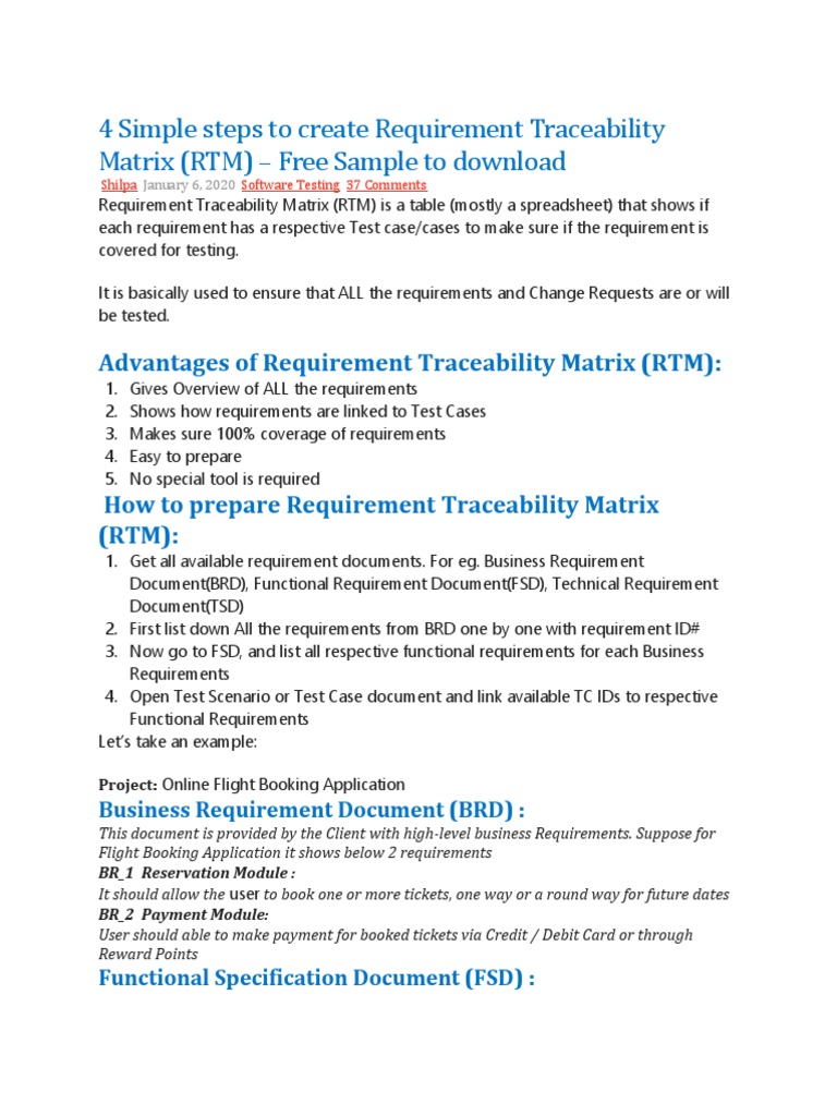 RTM Sample | PDF | Credit Card | Software Release Life Cycle