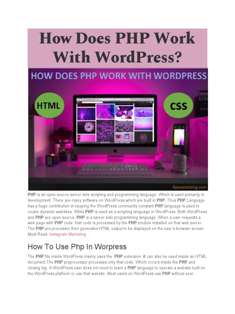 How Does PHP Work With WordPress | PDF | Word Press | Websites
