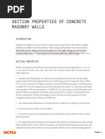 Concrete Mansonry Unit (CMU) Weights and Section Properties | PDF ...