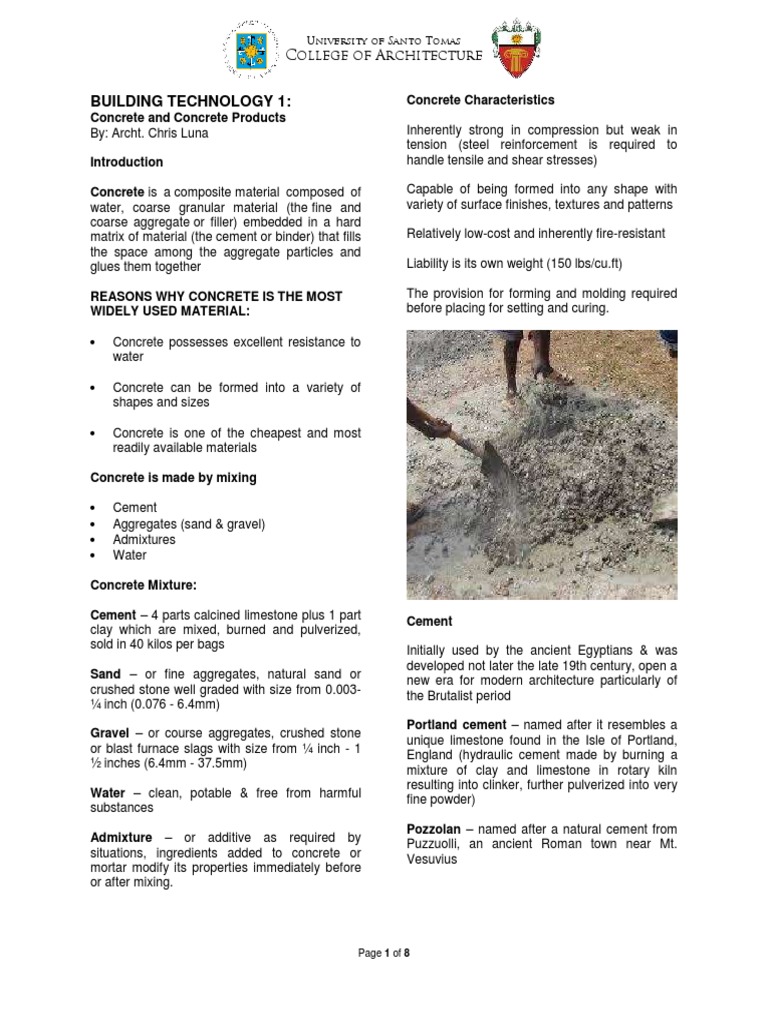Concrete Handout PDF | PDF | Masonry | Concrete