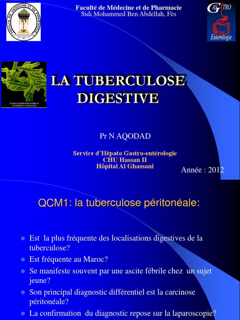 La Tuberculose Digestive 2012 | PDF | Péritoine | Tuberculose