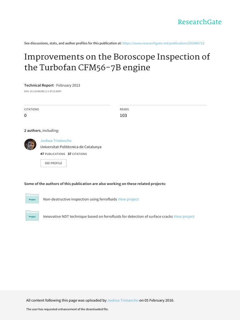 cfm56-7B Borescope Improvements PDF | PDF | Energía y recursos | Naturaleza