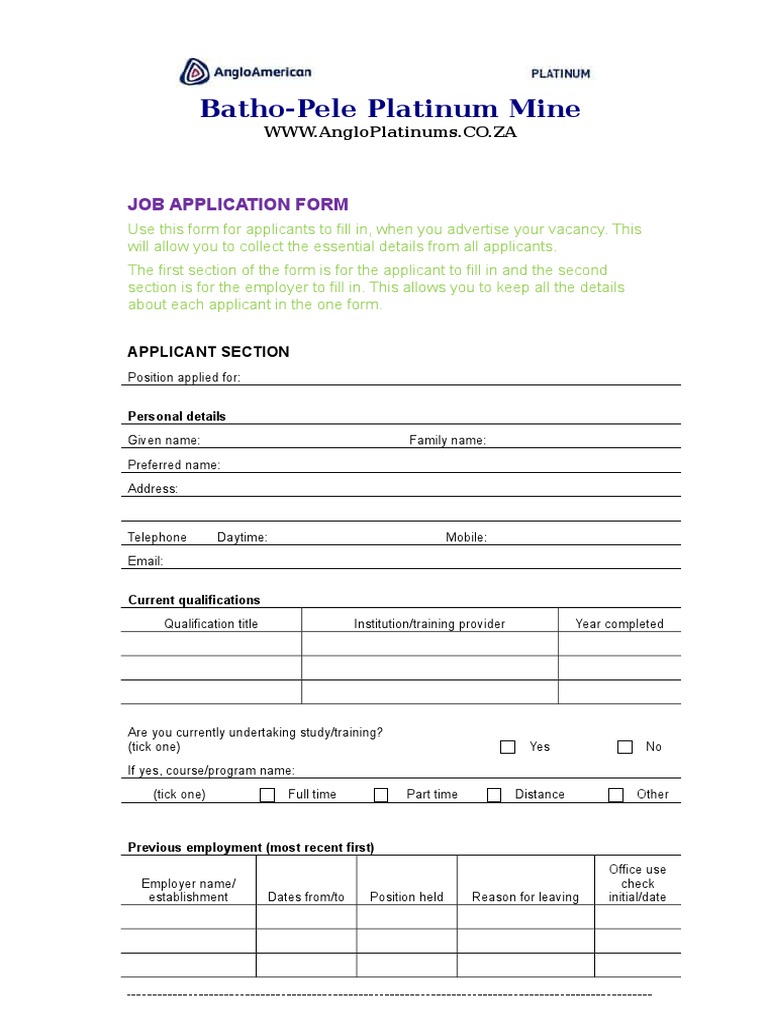 Impala Job Application 2 | PDF | Government Information | Social ...