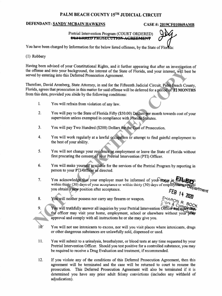 Sandy Hawkins Pretrial Intervention Program | PDF