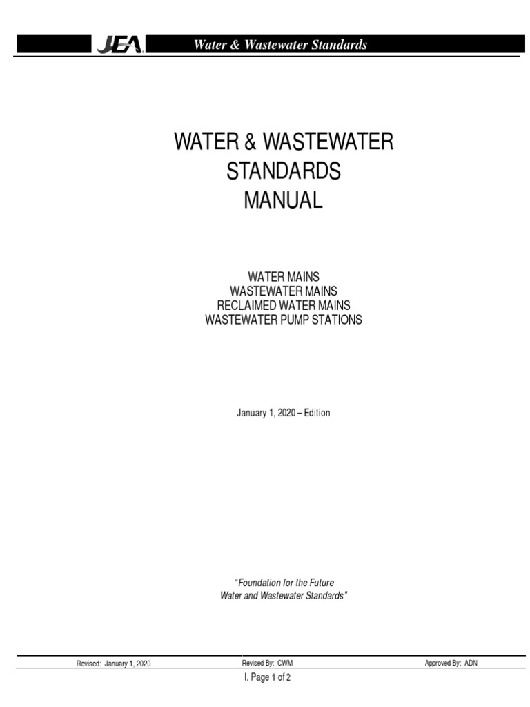 2020 Water Wastewater Standards Manual | PDF | Pumping Station | Pipe ...