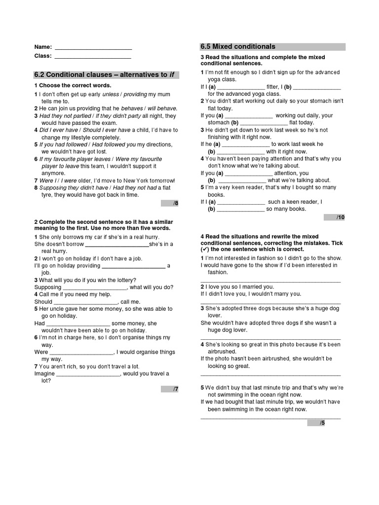 Conditionals Assignment | PDF
