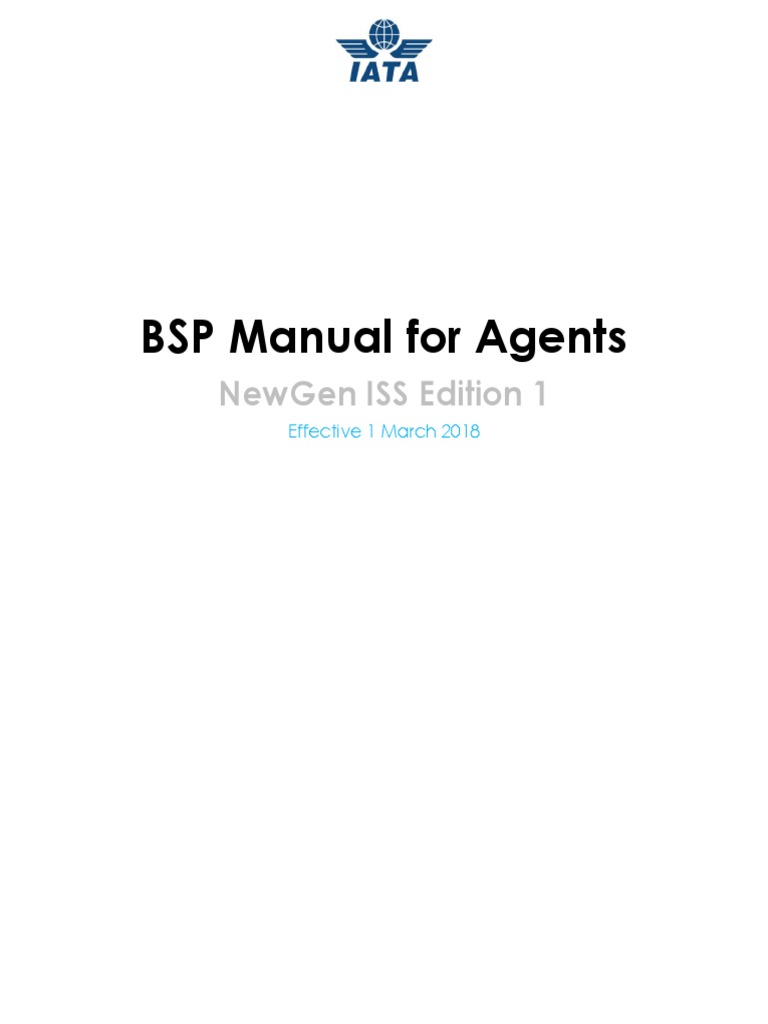 BSP Manual - NewGen ISS - Effective 1 March 2018 - FINAL - APR18 PDF ...