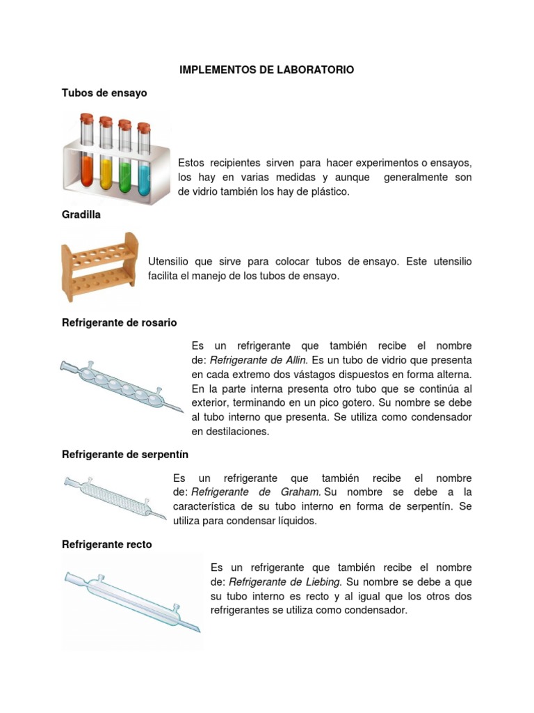 Implementos de Laboratorio | PDF | Ph | Lentes