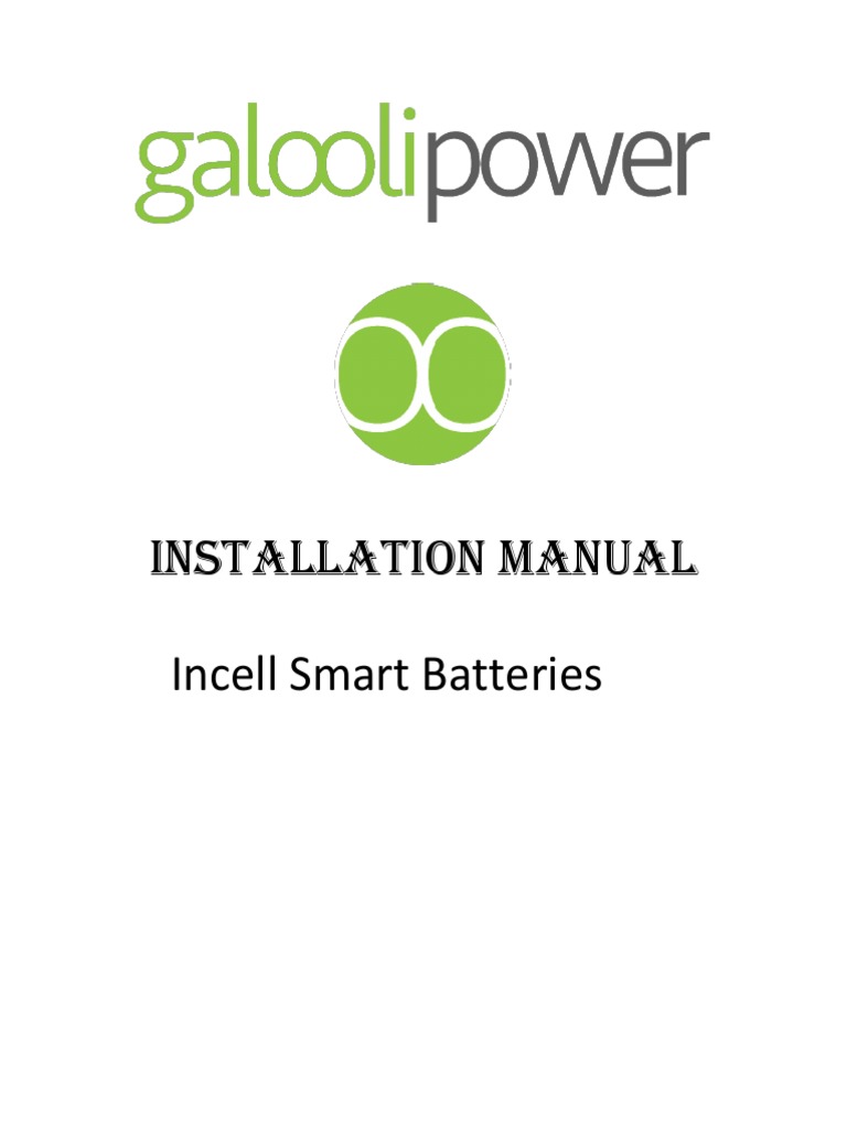 Incell Battery Installation Manual | PDF