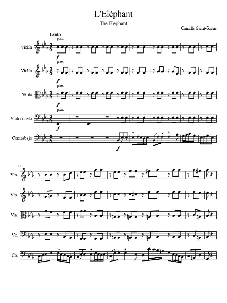 L'Eléphant-Partitura y Partes | PDF | Musica barroca | Producción musical