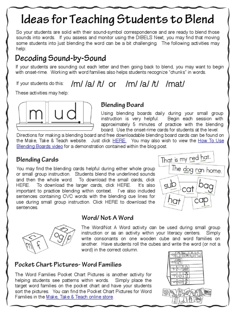 Teaching Students To Blend Handout | PDF | Human Communication | Semiotics