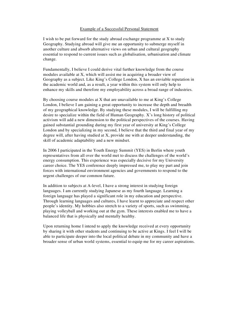 Gaining a Global Perspective: A Personal Statement for a Study Abroad ...