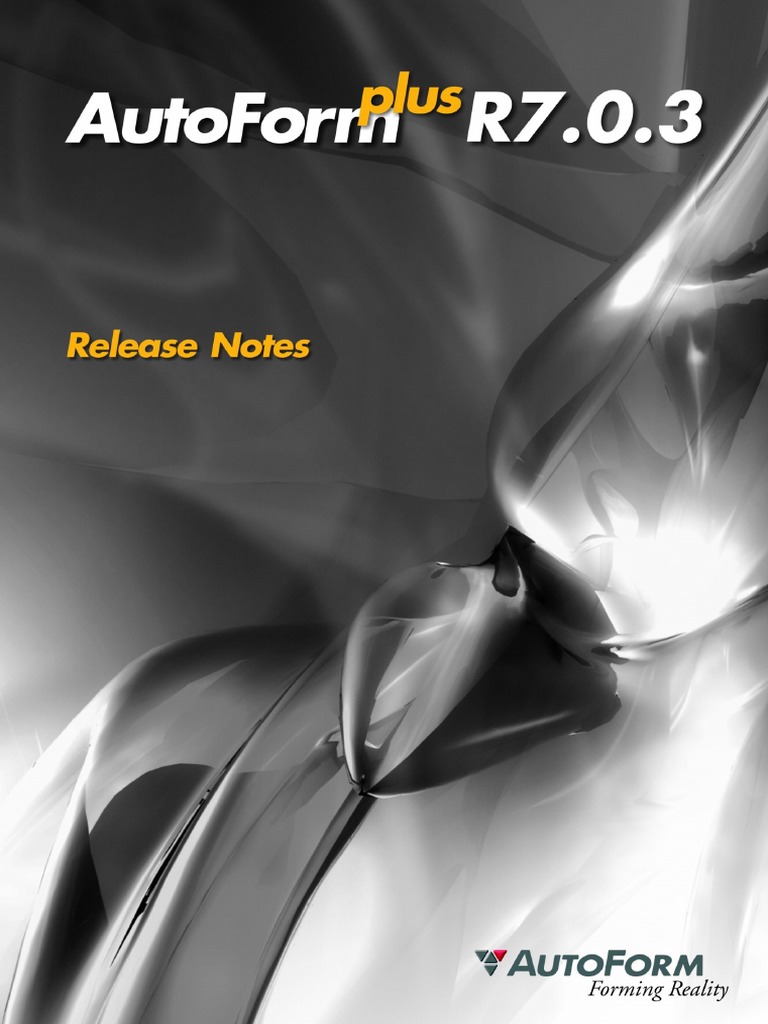 AutoForm Plus R7.0.3 | PDF | Installation (Computer Programs) | Microsoft Excel