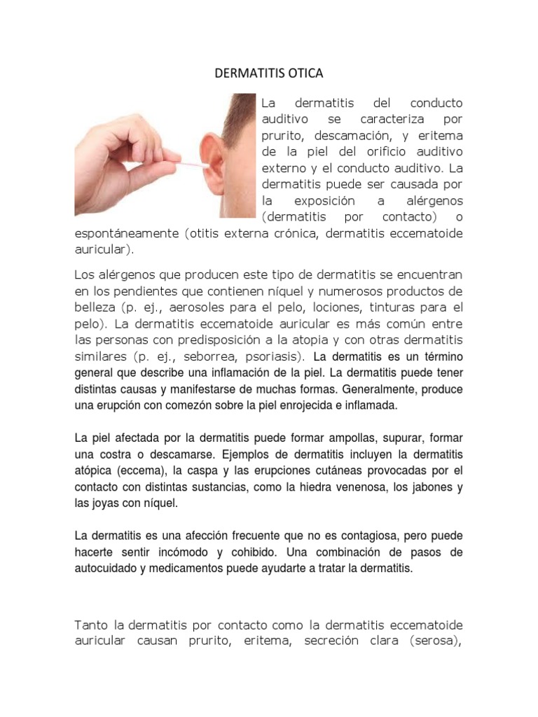 Dermatitis Otica | PDF | Resfriado comun | La leche materna