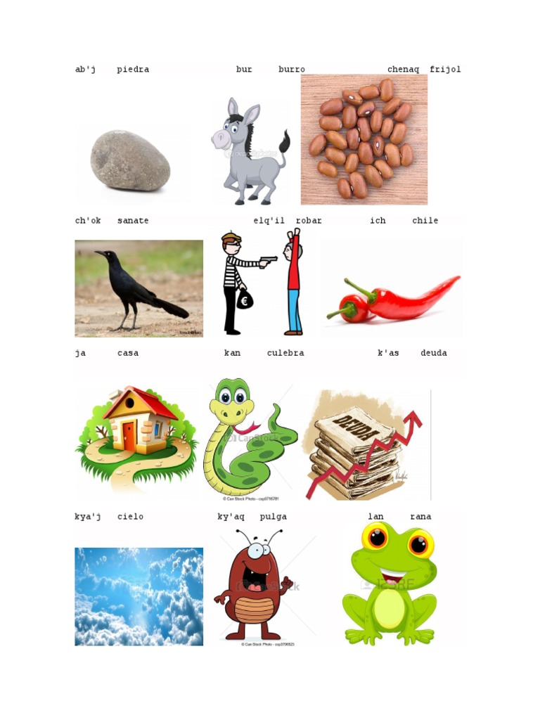 Abecedario en Mam Con Dibujos | PDF