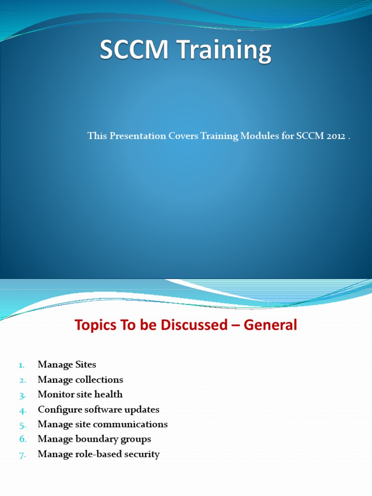 SCCM Training | PDF | Digital Technology | Computer Architecture