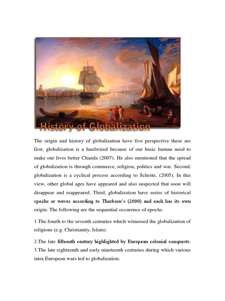 Origin and History of Globalization | PDF | Silk Road | Age Of Discovery