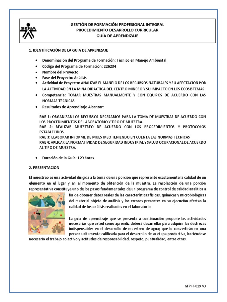 GFPI-F-019 - Formato - Guia - de - Aprendizaje Muestreo | PDF | Muestreo (Estadísticas) | Diferencia