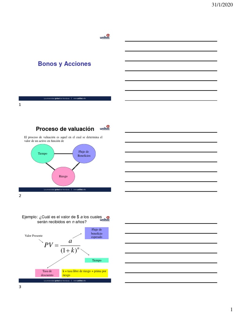 Valoracion Bonos y Acciones PDF | PDF | Compartir (Finanzas) | Bolsa de Valores