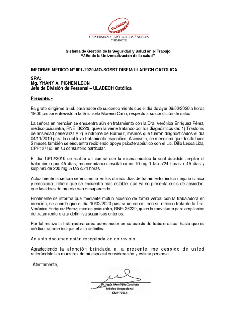 Informe - Isela Moreno Cano | PDF