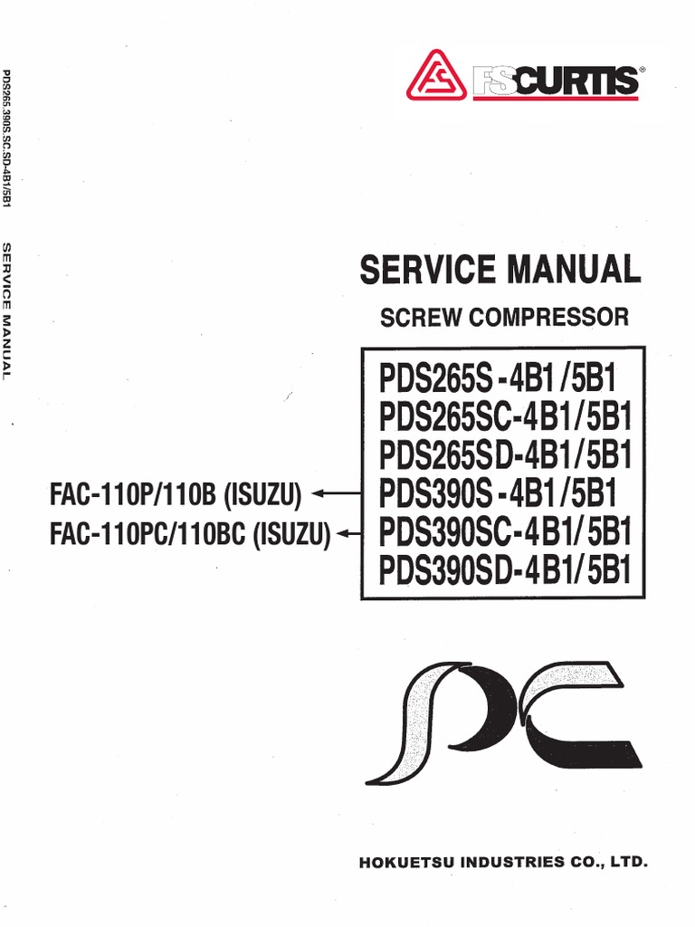 Isuzu PDS 110B Service Manual | PDF | Nut (Hardware) | Valve
