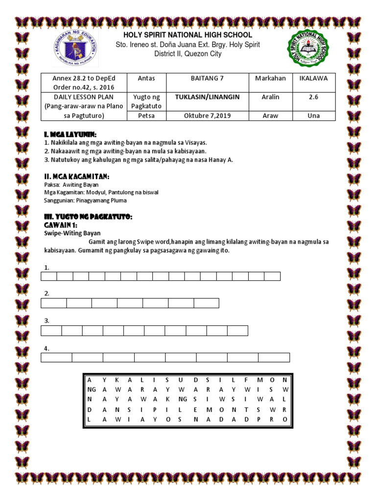 Awiting Bayan 2ND Quarter | PDF