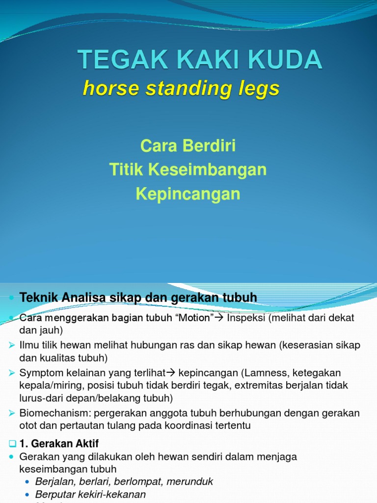 2E-Sikap & Tegak Kaki Kuda | PDF | Pengembangan Diri