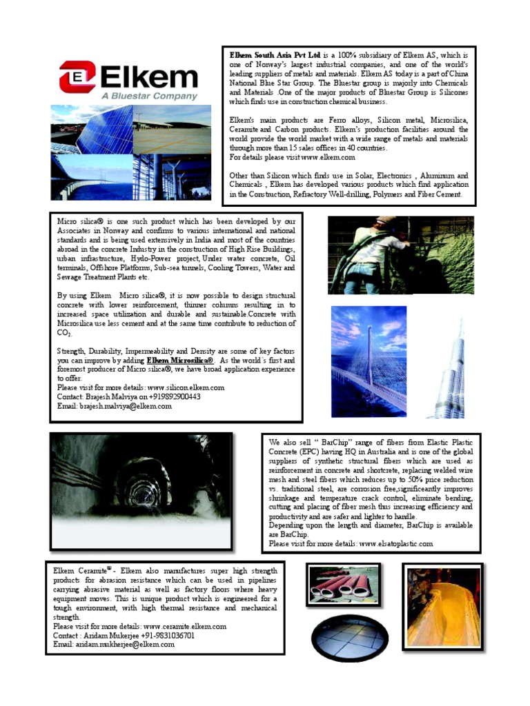 Elkem Profile | PDF | Concrete | Fibers