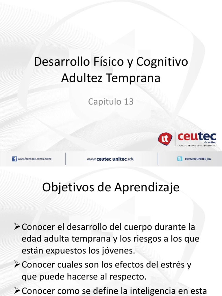 Cap. 13 Desarrollo Físico y Cognoscitivo Adultez Temprana | PDF | Adultos | Estrés (biología)