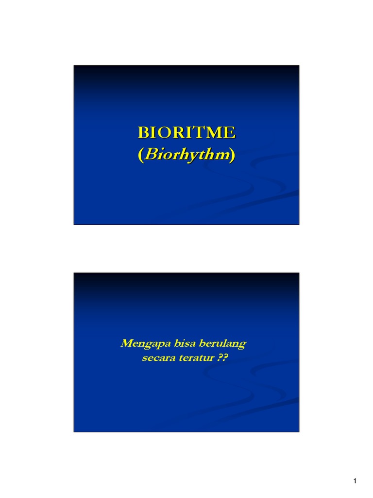 BIORITME | PDF | Circadian Rhythm | Nervous System