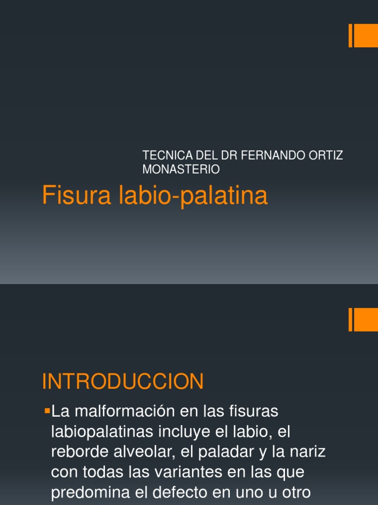 Fisura Labio-Palatina DIAPOSITIVAS Final | PDF | Anatomía humana ...