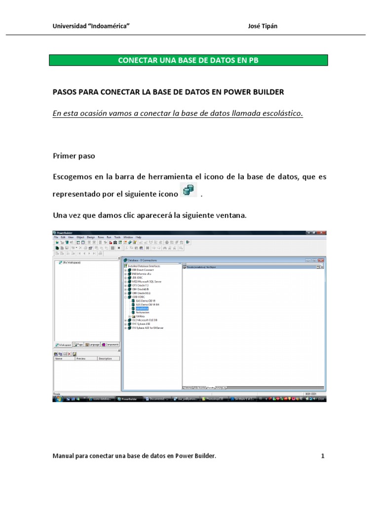 Conectar Una Base de Datos en PB | PDF | Bases de datos | Tecnologías ...