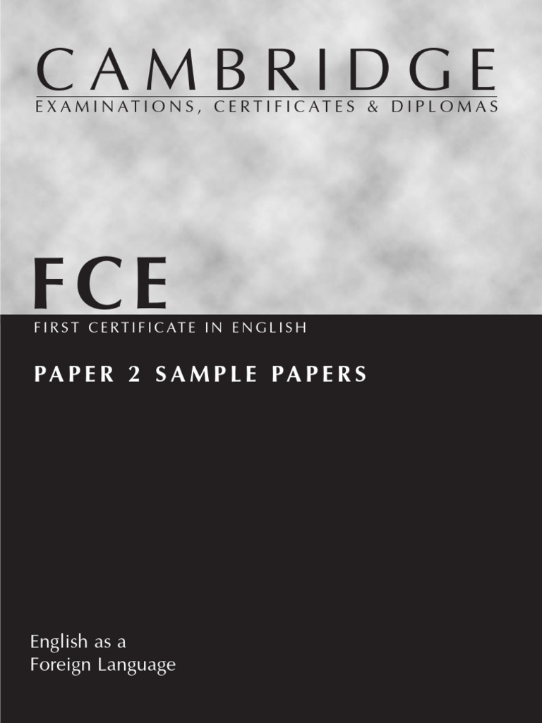 Cambridge: Paper 2 Sample Papers | PDF | English Language | Vocabulary