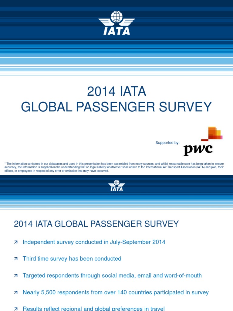2014 IATA Global Passenger Survey Highlights | Download Free PDF ...