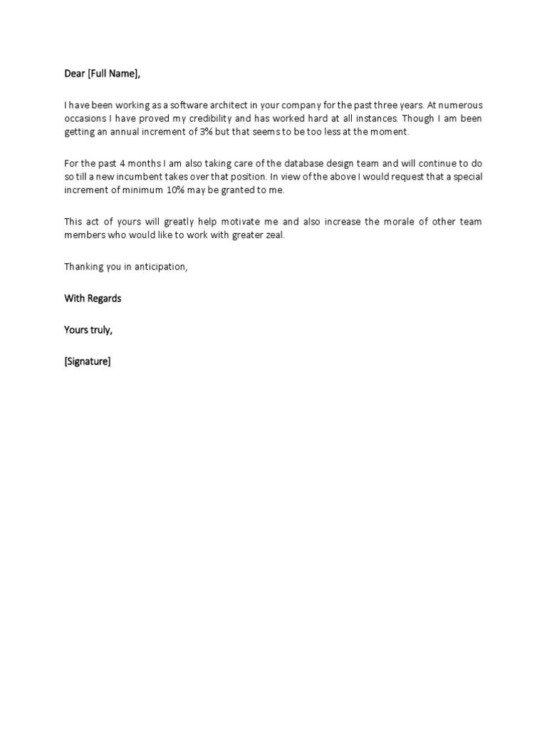 Salary Increase Letter Template | PDF