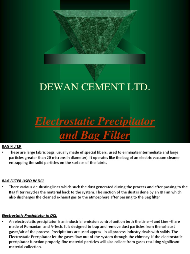 Bag Filters and Esp | PDF | Gases | Mechanical Engineering