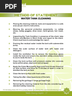 Water Tank Cleaning Method of Statement | PDF | Water | Disinfectant