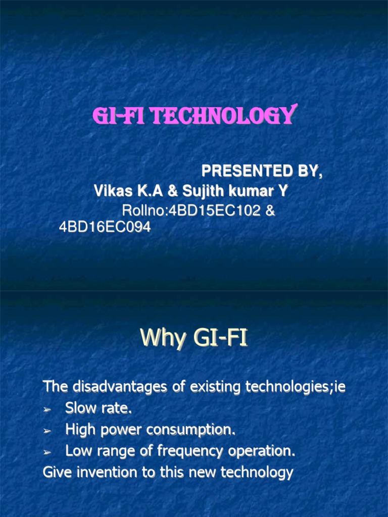 Introduction to GI-FI Technology | PDF