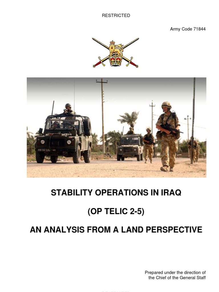 Uk Stbility Operations in Iraq 2006 | PDF | Coalition Provisional ...