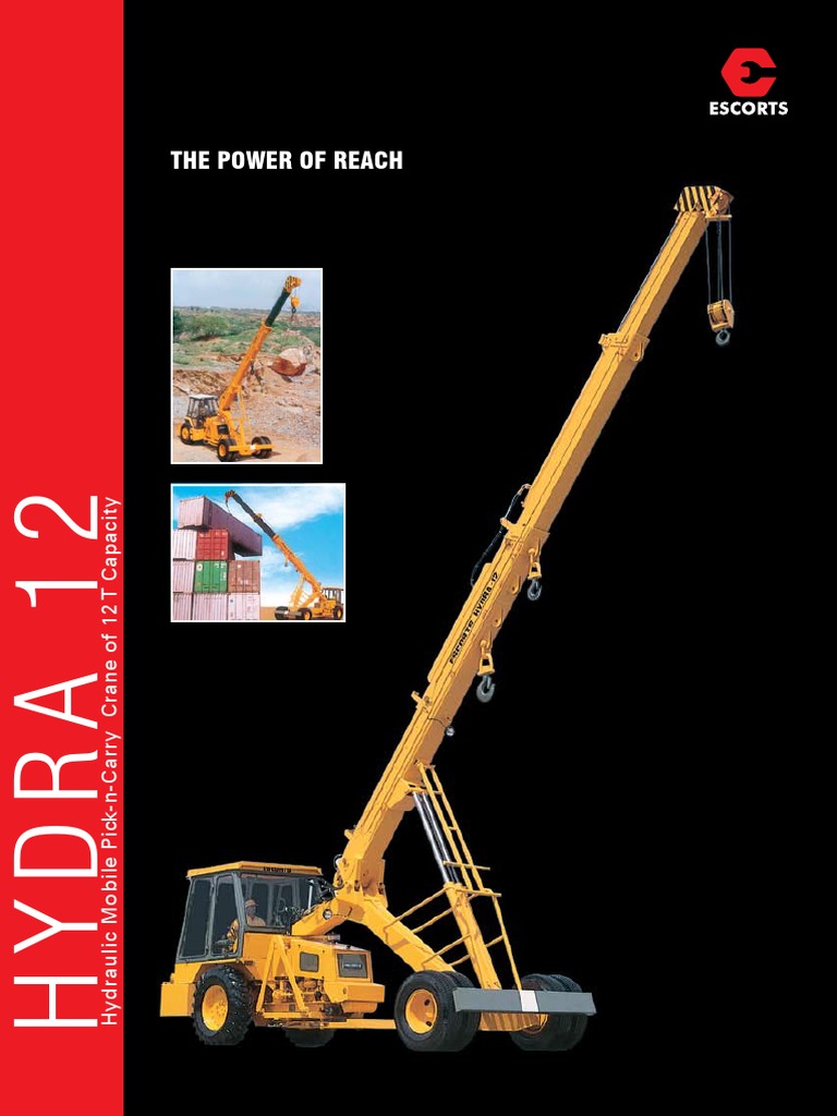 Escorts Hydra 12 Load Chart PDF | PDF | Crane (Machine) | Transmission ...