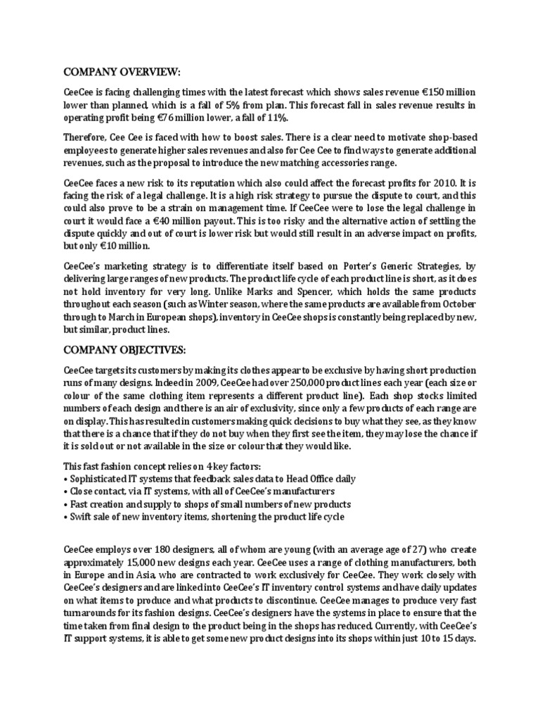 Case Study (Solved) | PDF | Retail | Inventory