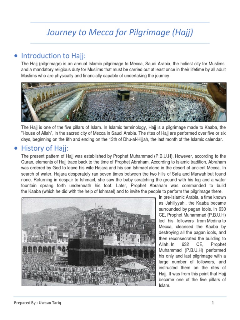 Hajj: The Sacred Pilgrimage to Mecca | PDF | Hajj | Abrahamic Religions
