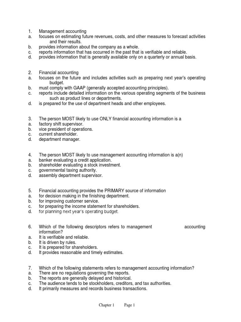 MAS | PDF | Management Accounting | Accounting