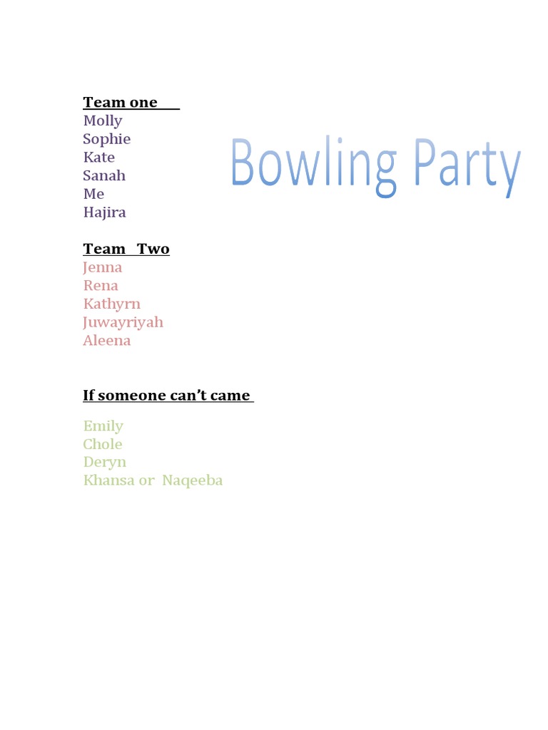 Bowling Party | PDF
