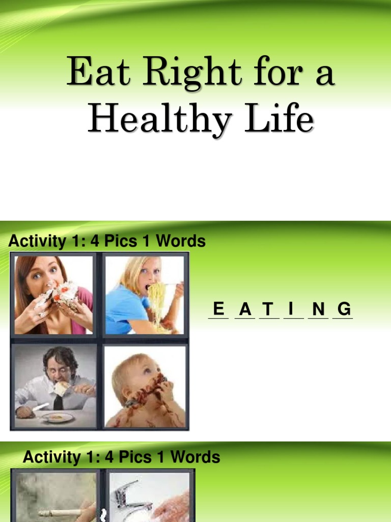 Eat Right For A Healthy Life (PE) | PDF | Eating | Healthy Diet
