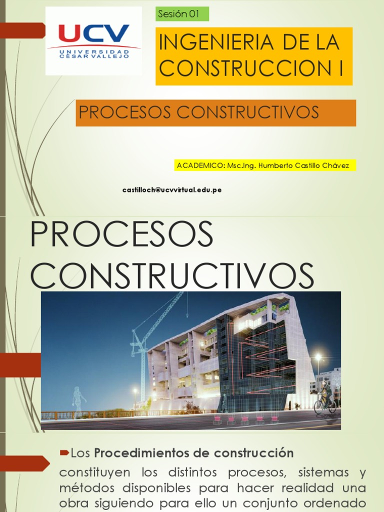Procesos Constructivos | PDF | Arquitecto | Sectores Economicos
