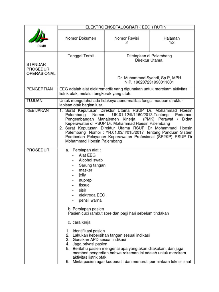 Sop Eeg Rutin | PDF