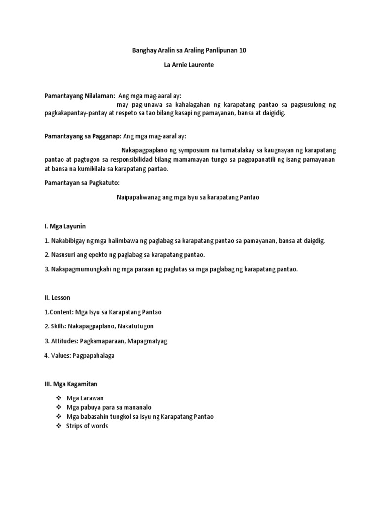 Lesson-Plan Ap 10 | PDF