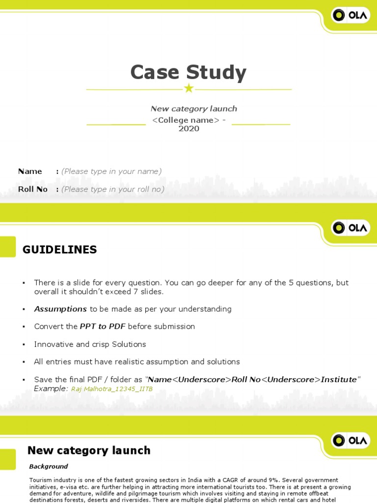Consulting Case Study | PDF | Competition | Tourism
