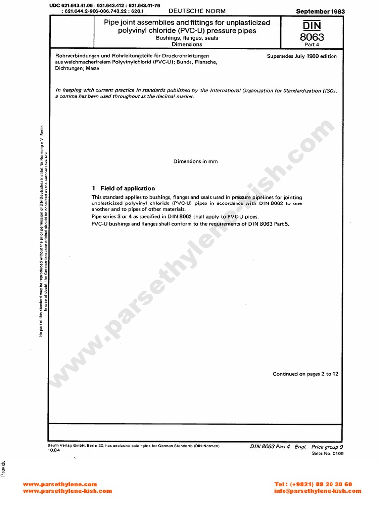 Din 8063-4 (1983) PDF | PDF